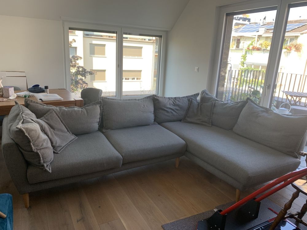 Eck-Sofa; grau (Gebraucht) in Basel für CHF 100 – nur Abholung auf Ricardo kaufen