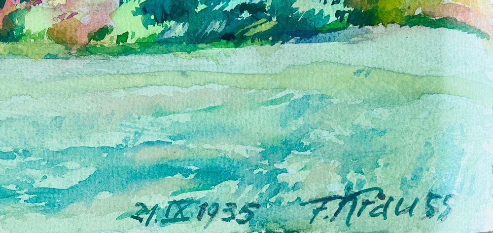 Franz Krauss Aquarell handsigniert datiert 1955 | Kaufen auf Ricardo