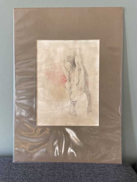 Ancienne aquarelle « nu féminin » années 20 peinture signée (D'occasion) à Tramelan pour CHF 50 ...