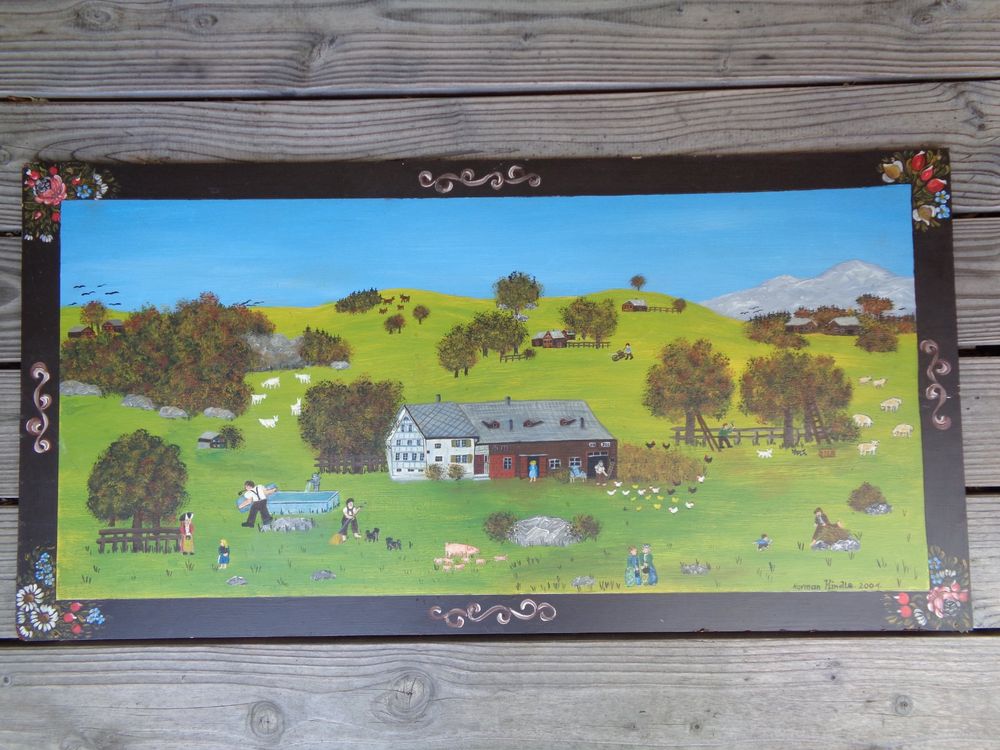 GROSSES APPENZELLER BILD 98 x 50 BAUERNMALEREI NAIVE MALER (Gebraucht) in Henggart für CHF 95 ...
