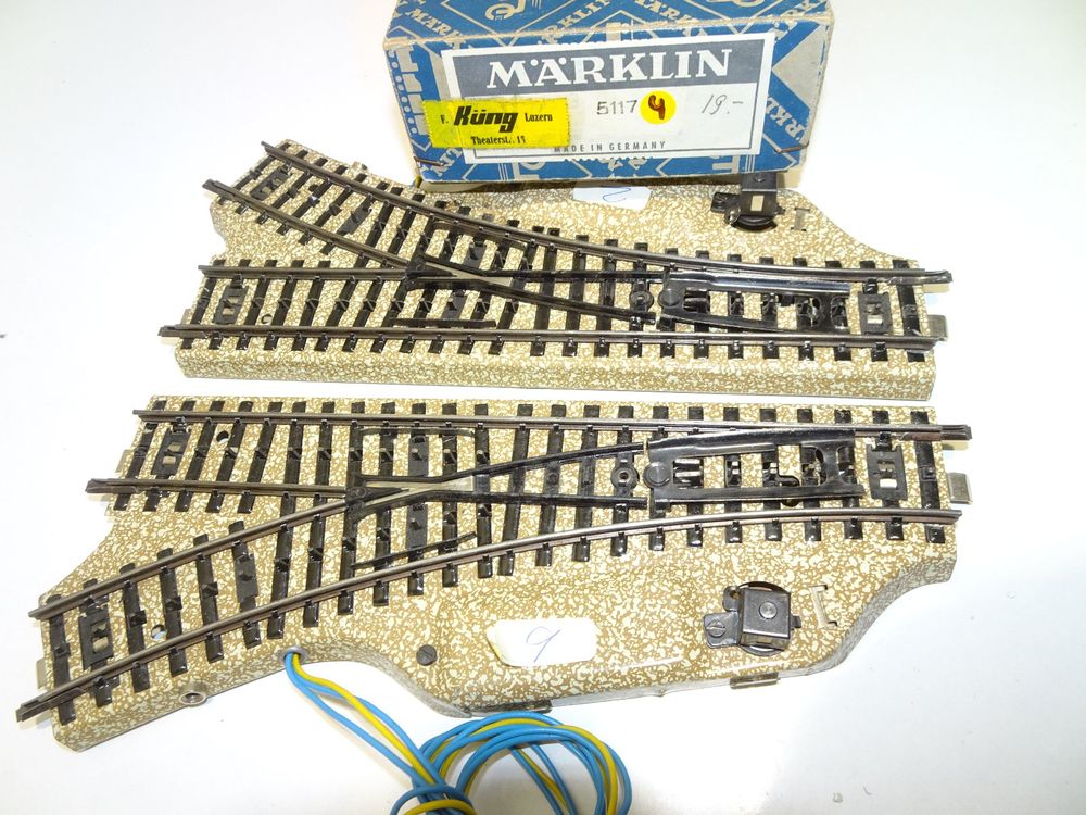 2 Märklin M-Gleis Weichen 5118 5119 elektrisch HO 5117 (G4) (Gebraucht ...