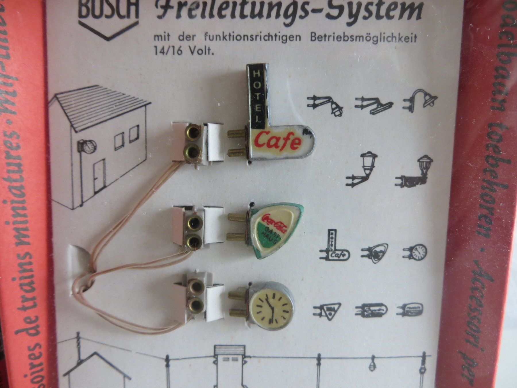 Busch H0: 2 Set Freileitungs-System, 5524/5527, unbespielt (Neu (gemäss ...