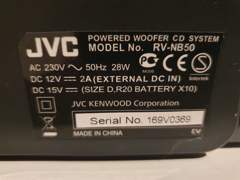 JVC WOOFER CD SYSTEM RV-NB50 Boomblaster | Kaufen auf Ricardo