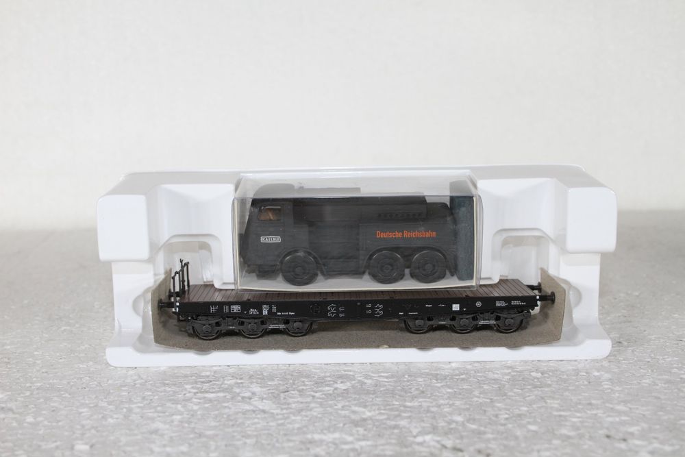 Märklin 4866 DR Schwerlast-Flachwagen mit Kaelble LKW (Gebraucht) in ...