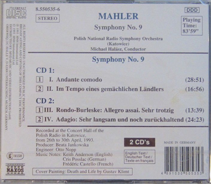 Mahler - Symphonie Nr. 9 | Kaufen auf Ricardo