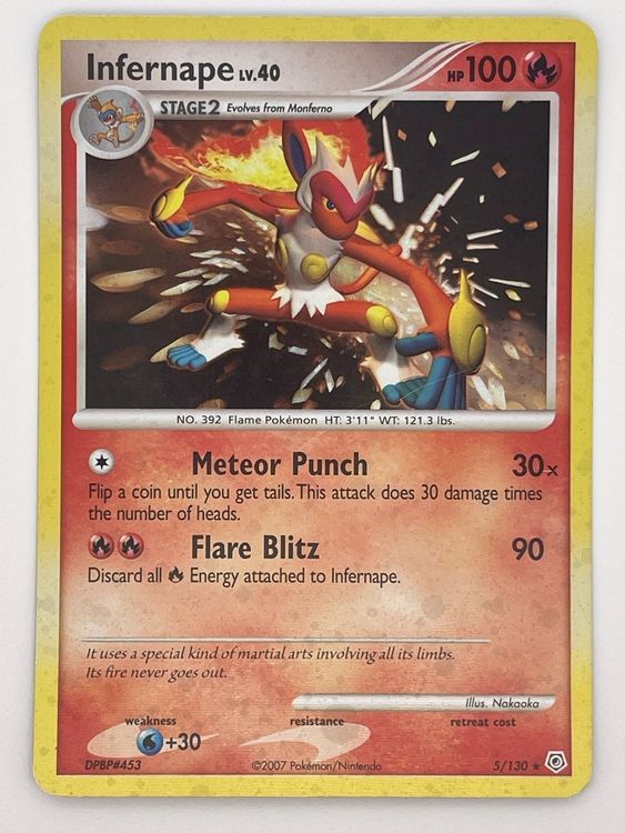 Infernape 5/130 Holo (Bleed) Pokémon D&P Stormfront ab 1.- | Kaufen auf ...