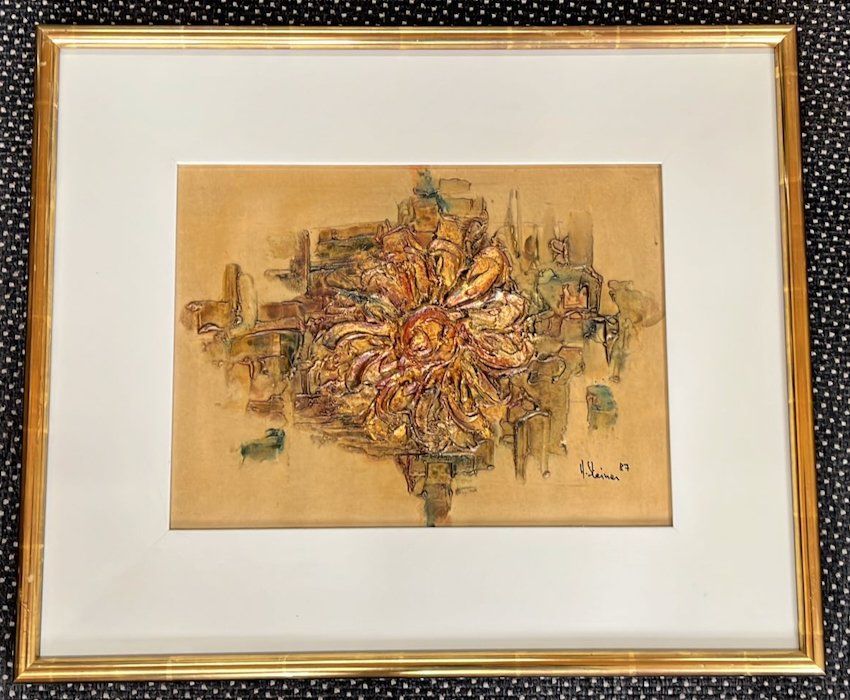 Gemälde, „roter Spachtel“, signiert H. Steiner (ID L75) (Gebraucht) in Gelterfingen für CHF 70 ...