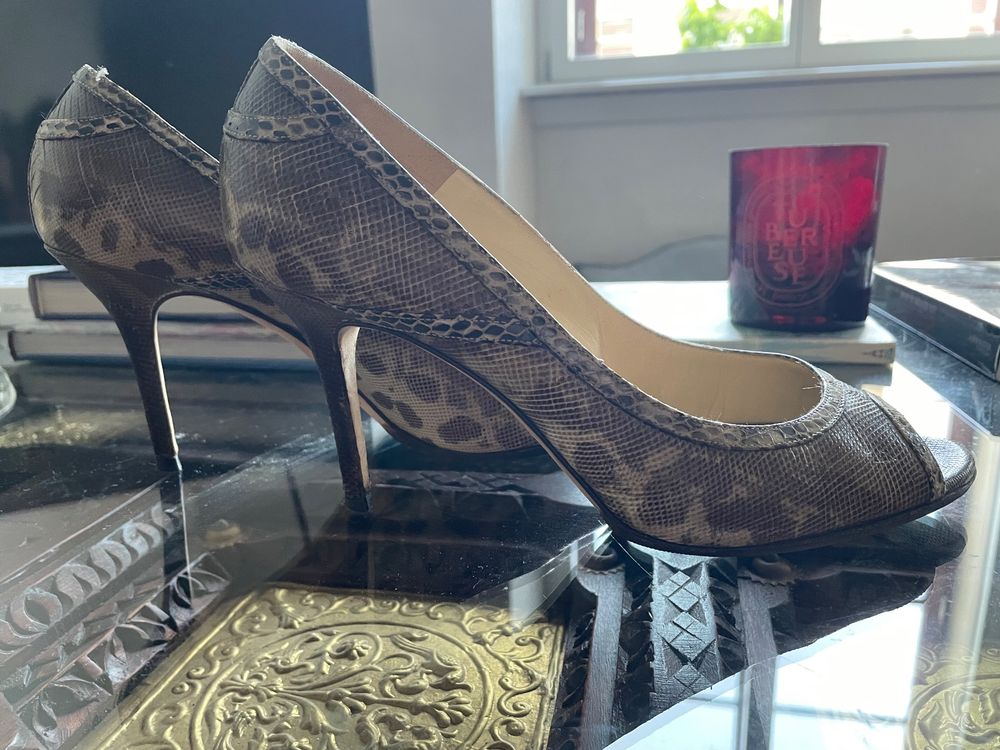 Jimmy Choo Open-Toe Lizard Pumps 39.5 | Kaufen auf Ricardo