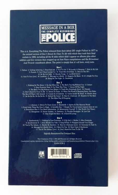 4-Fach CD-Box - The Police - Message in a Box | Kaufen auf Ricardo