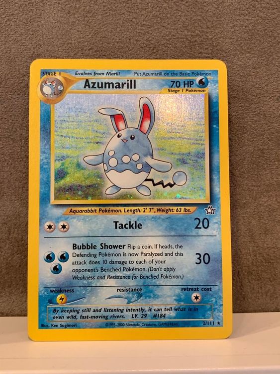 2/111 Azumarill Holo ENG Pokemon Neo Genesis (Gebraucht) in Fislisbach ...