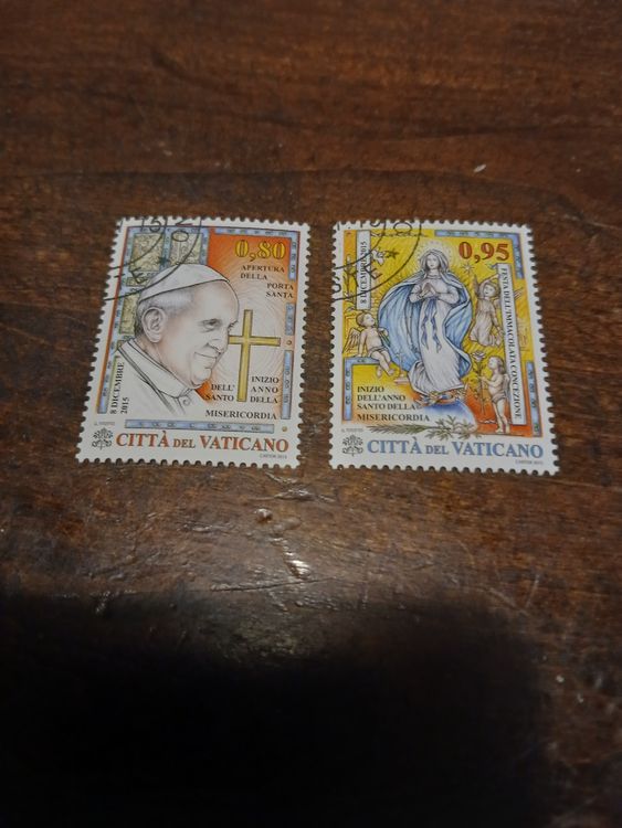 Vatican, 2 Timbres rares, Pape François, Noël 2015 (D'occasion) à Marly ...