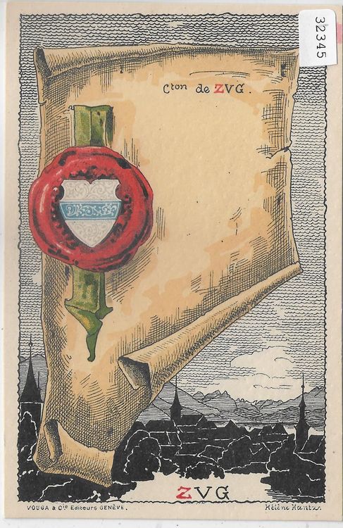 Zug - Canton Zug - Wappen Litho (Antik) in Ettingen für CHF 9 – mit ...