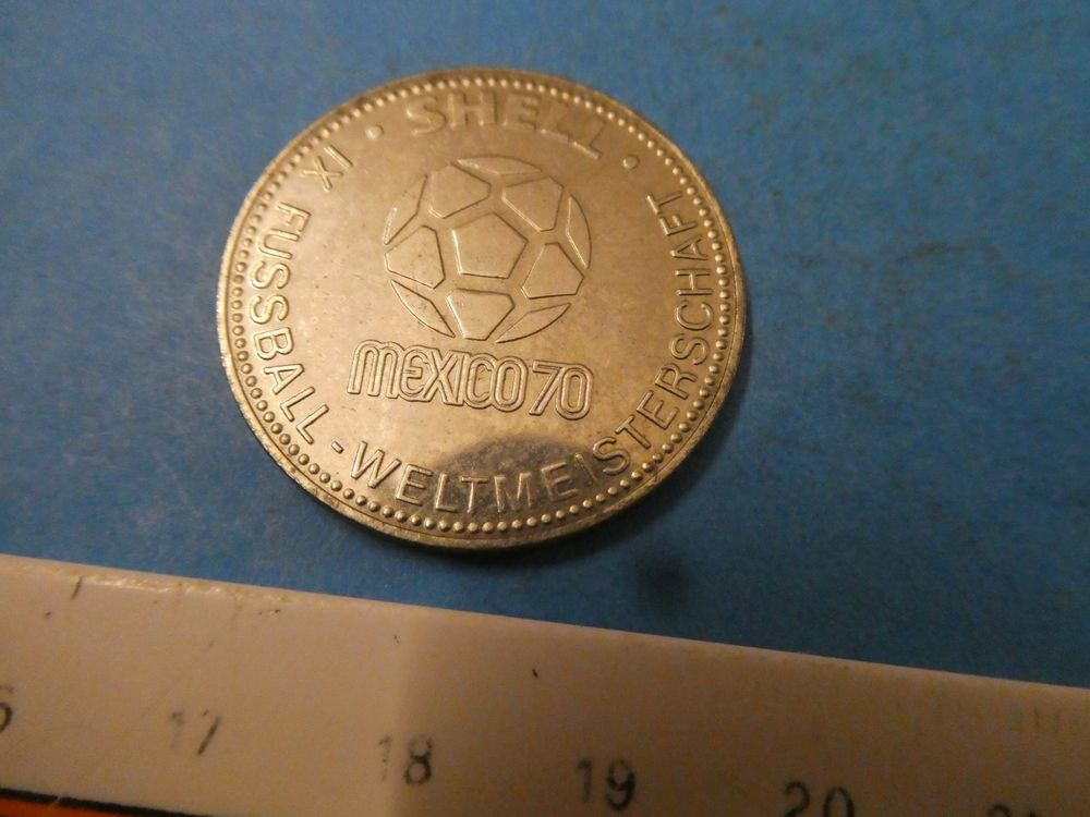Shell-Medaille 30 mm, Fussball WM Mexiko70, Wolfgang Weber (Gebraucht ...