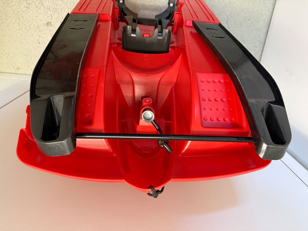 Kids snow bob / sled with steering wheel and racing stripes (Gebraucht ...