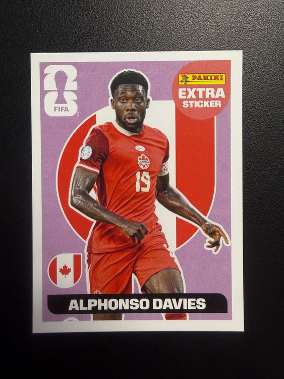 * Panini WM 2026 - Extra Sticker - Alphonso Davies -Neutral* (Neu und ...
