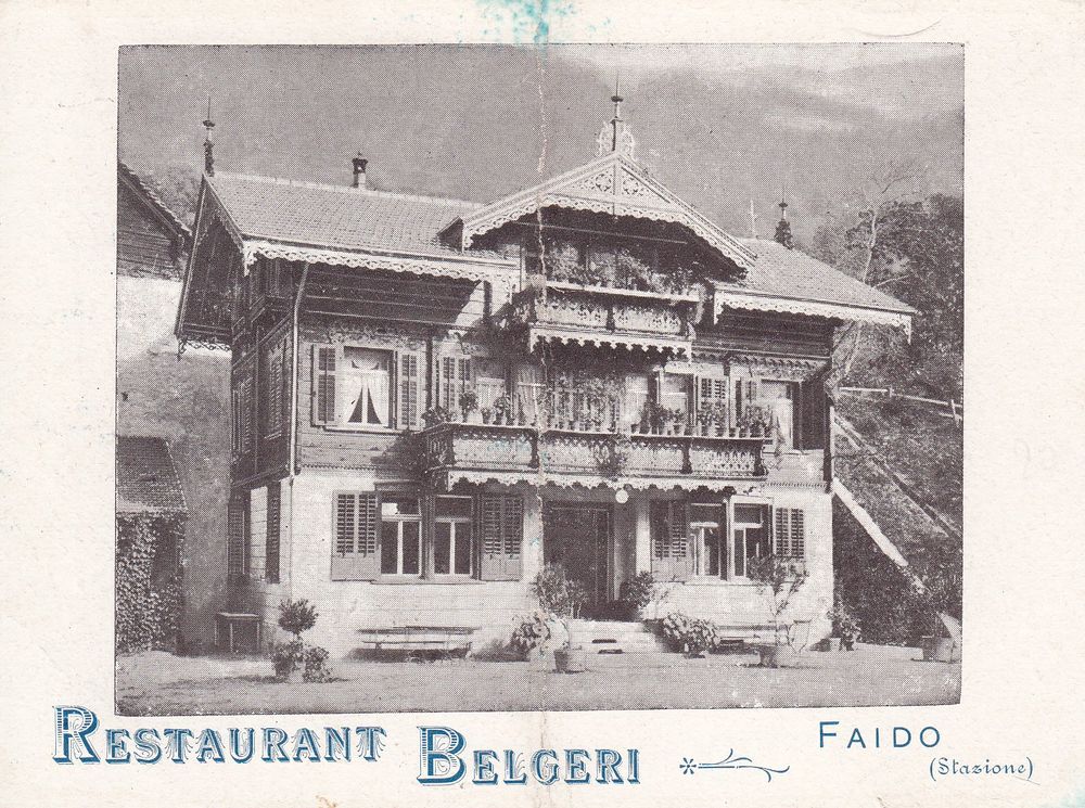 Ristorante Belgeri Faido Nota spesa soggiorno Balestra 1900 (Usato) a ...