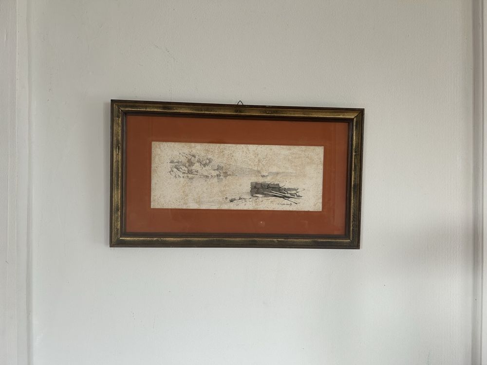 Bleistiftzeichnung signiert A. Calame ( Lithographie) (Gebraucht) in ...