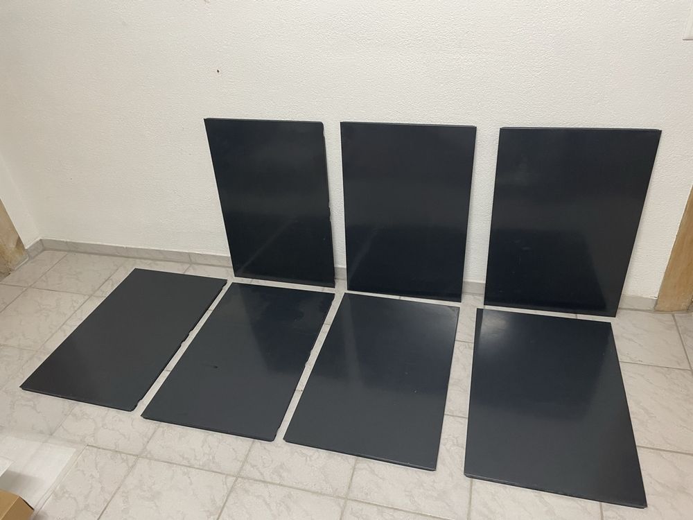 7 Stk USM Haller Bleche, 75x50, anthrazit, Schwerlast (Gebraucht) in ...