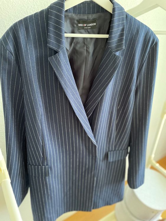 Schick Dunkelblauer Oversize Langer Blazer BRN of London 46 (Neu ...
