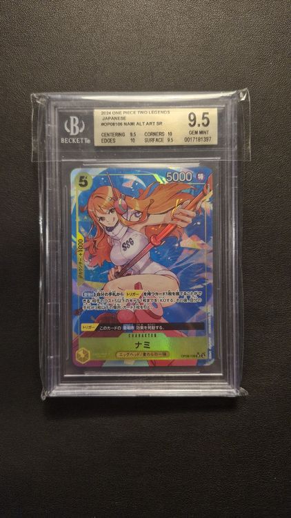 One Piece Card Game Nami OP08 Alt Art SR BGS 9.5 Gem Mint (Neu (gemäss ...
