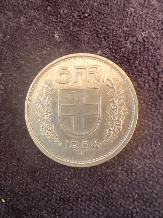 5 Franken Silber 1954 (Gebraucht) in Wettingen für CHF 10 – mit Lieferung auf Ricardo kaufen
