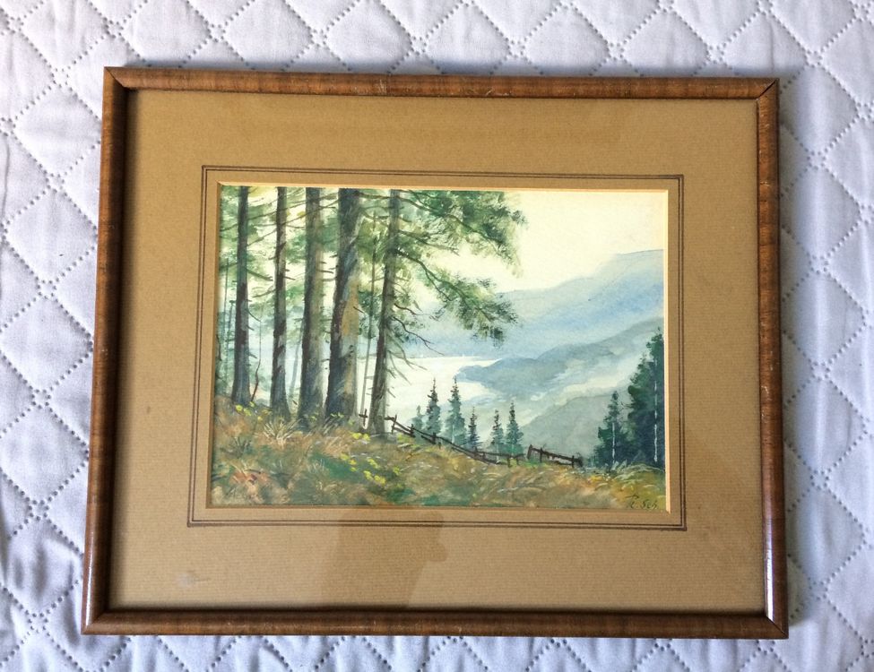 zwei alte Aquarelle mit Alpen Bergsee Motiven (Gebraucht) in Derendingen für CHF 23 – mit ...