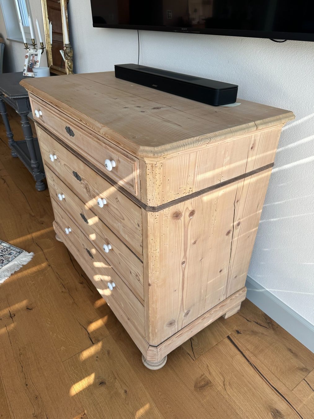 Antike Fichtenkommode, Vintage Kommode, 4 Schubladen (Gebraucht) in ...