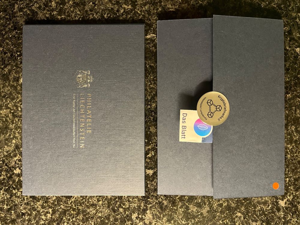 Liechtenstein Crypto Stamp Fox Blatt mit ET-Stempel (Neu (gemäss ...