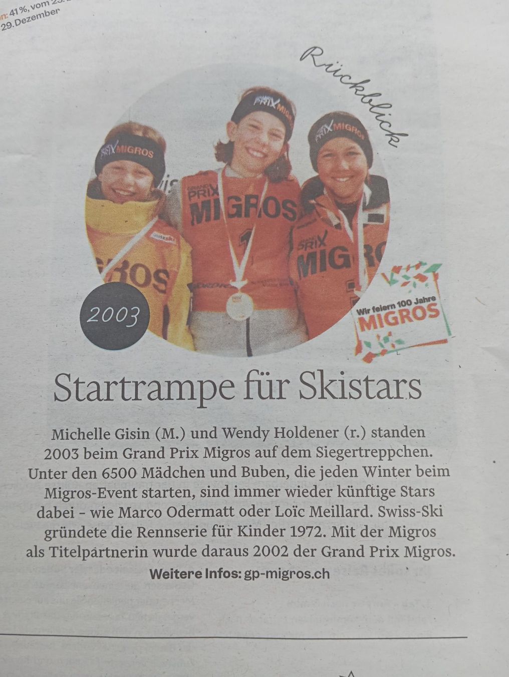 🇨🇭 Swiss Ski Reusch WENDY HOLDENER Fanchappe neuwertig (Neu (gemäss ...