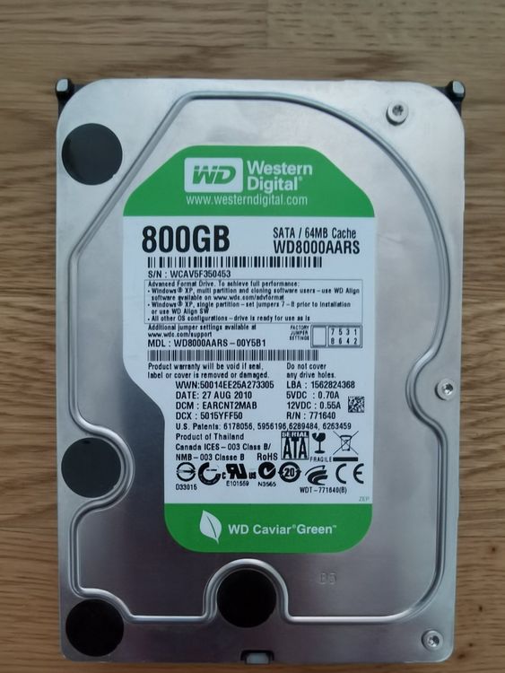Western Digital Caviar Green Harddisk 800 GB | Kaufen auf Ricardo