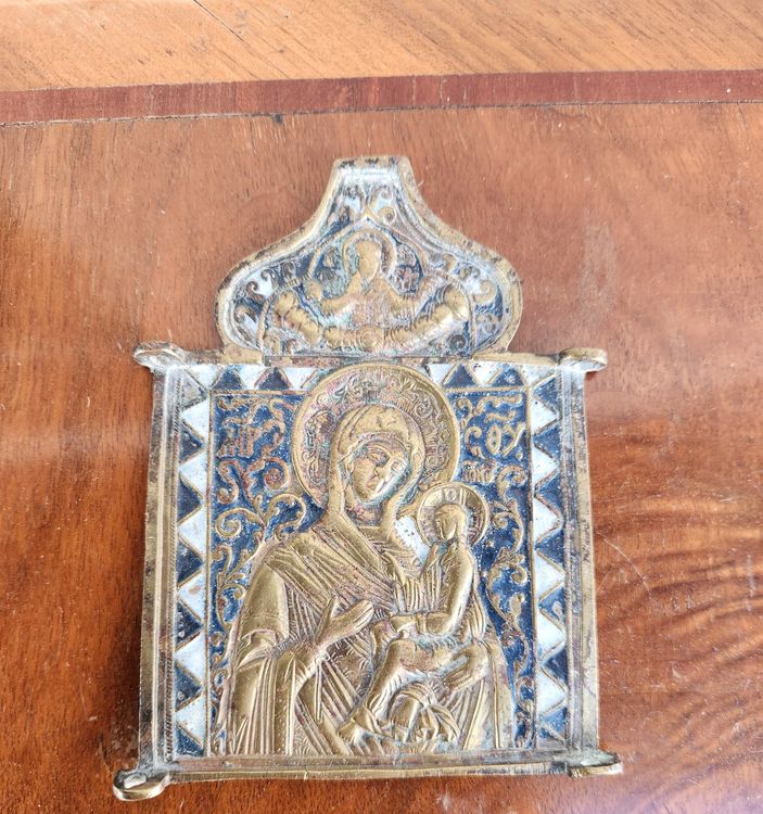 Antike Ikone Russland Bronze Emaille | Kaufen auf Ricardo