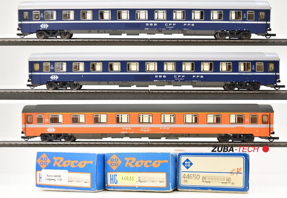 Roco 3x Personenwagen der SBB, Spur H0 GS mit OVP Exact 1:87 | Kaufen auf Ricardo
