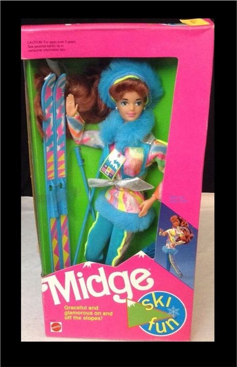 1991 Mattel Puppe Ski Fun Barbie & Midge (Neu und originalverpackt) in ...