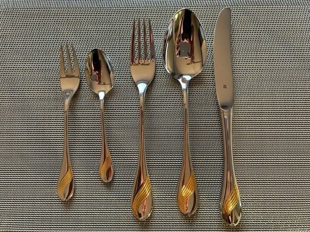 WMF Besteckset Charme Cromargan 35-tlg Silber/Gold (Neu (gemäss ...