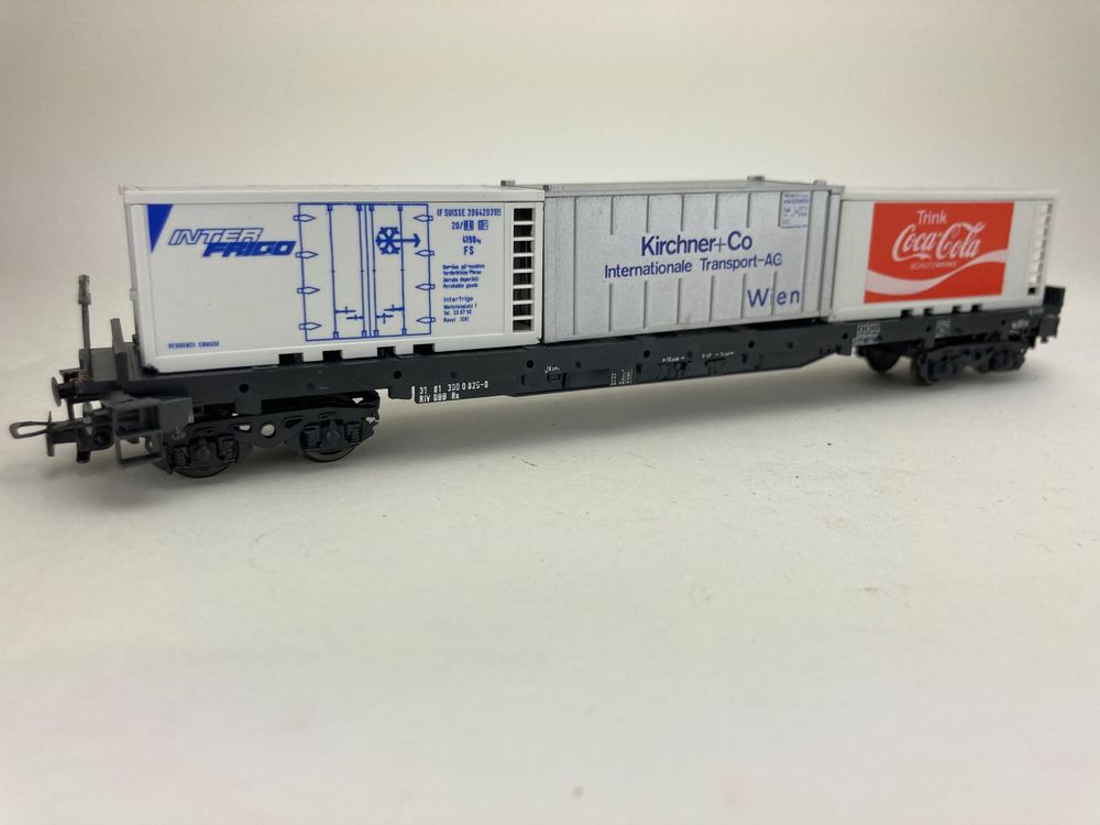 Liliput Containertragwaggon mit drei Wiking Container (Gebraucht) in ...