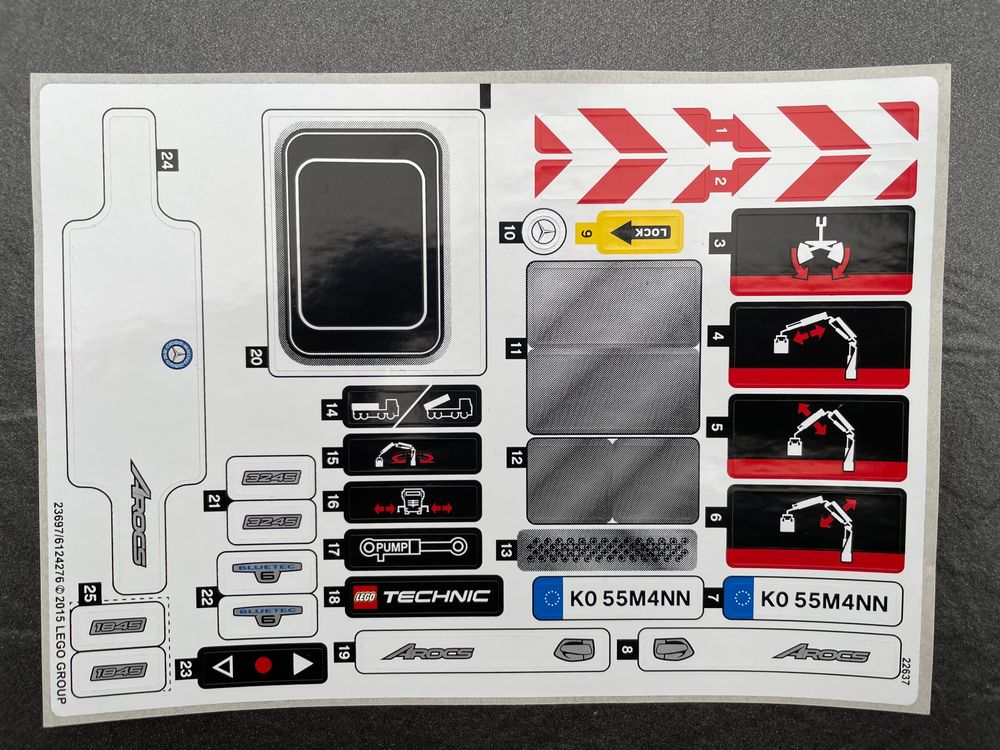 Lego Technic 42043 - Mercedes-Benz Arocs 3245 Stickerbogen | Kaufen auf ...