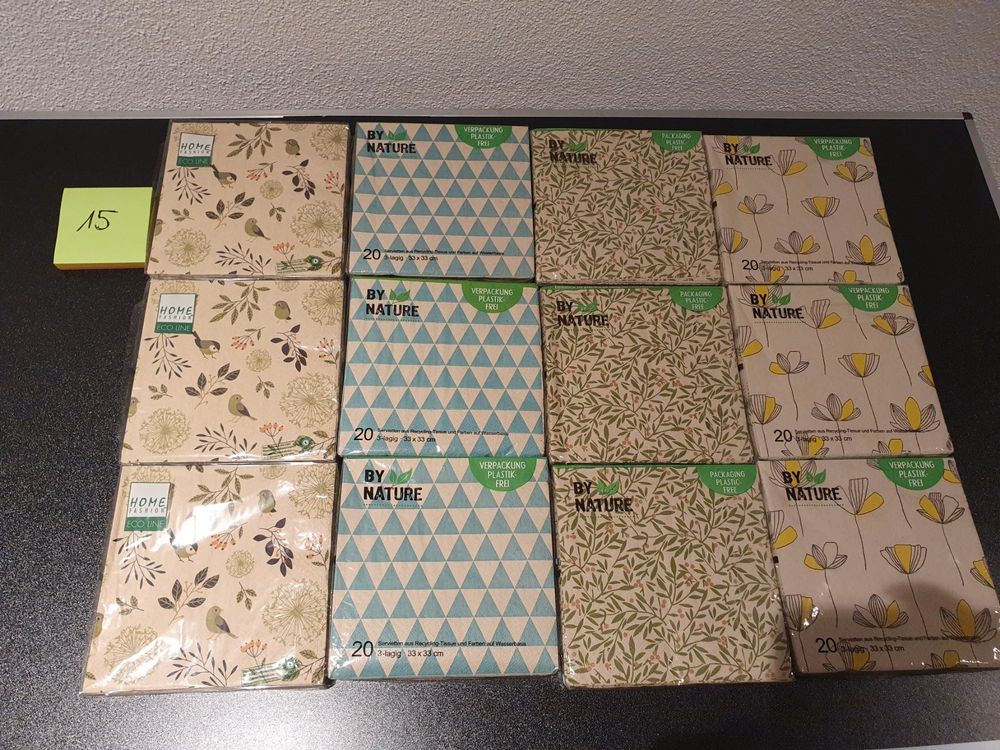 Servietten - 12 Packungen - 33cm x 33cm (Neu und originalverpackt) in ...
