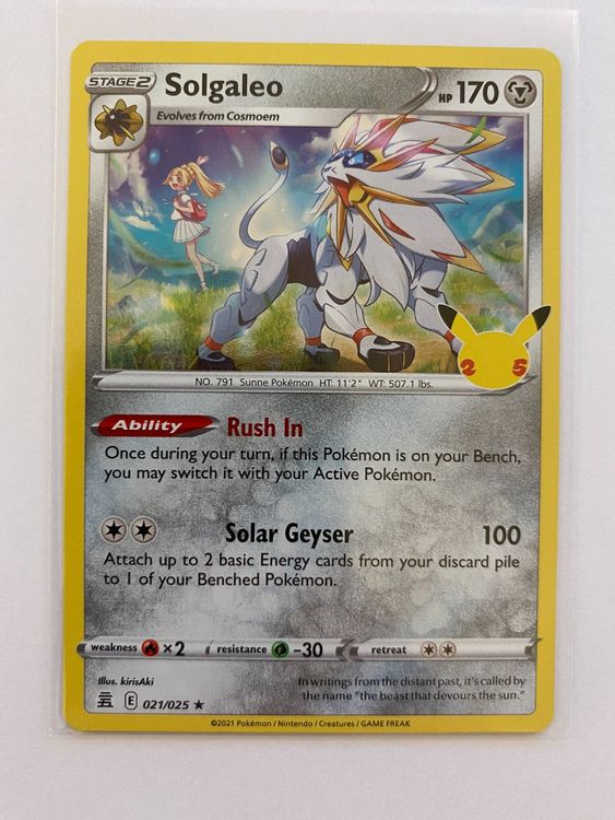 Pokemon Solgaleo 021/025 Celebrations EN | Kaufen auf Ricardo