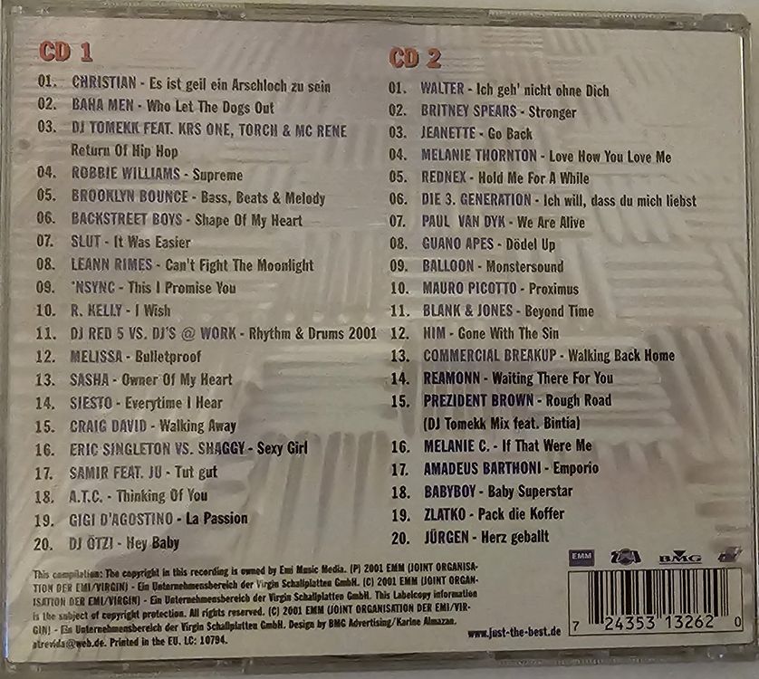 JUST THE BEST 2001 (Gebraucht) in Merishausen für CHF 2.9 – mit Lieferung auf Ricardo kaufen