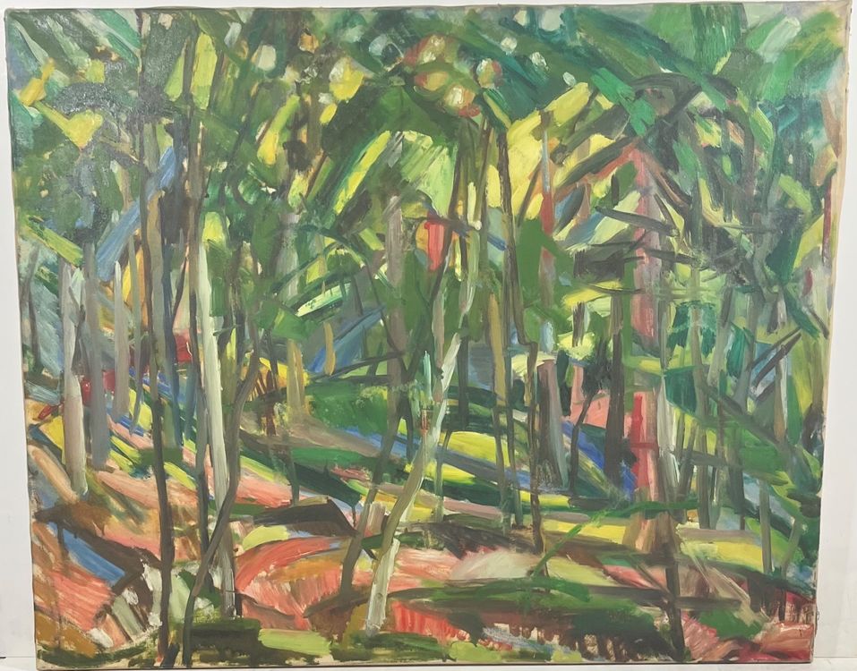 Abstrakte Wald Szene Gemälde | Kaufen auf Ricardo