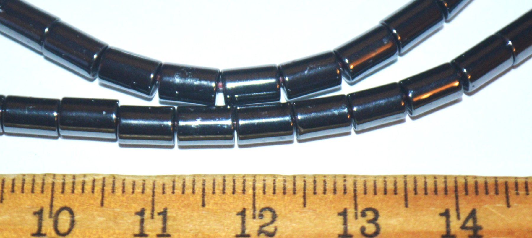 Stein Perlen Strang L-8053 – Schwarze Hämatit Zylinder 4X6mm (Neu und ...