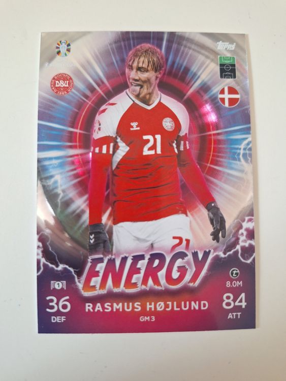 Euro 2024 Topps Karte Energy Rasmus Hojlund (Gebraucht) in Gossau SG ...