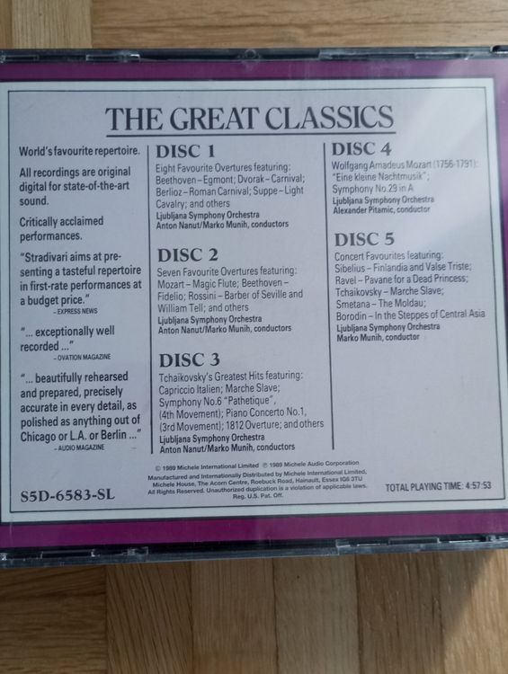 The great Classics - 5 CD Box - Klassik | Kaufen auf Ricardo