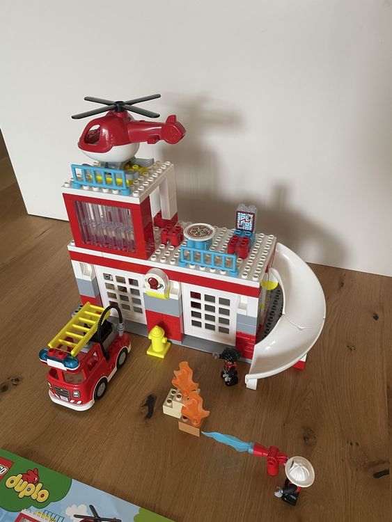 Lego Duplo 10970 Feuerwehrstation mit Hubschrauber (Gebraucht) in ...