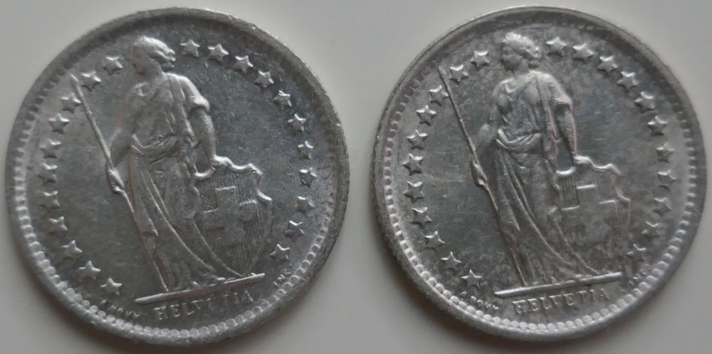 Münzen-Kleinlot 5 FR./2Fr./1Fr./50Rp div JG bereits ab Fr. 1 (Gebraucht) in Möhlin für CHF 31 ...