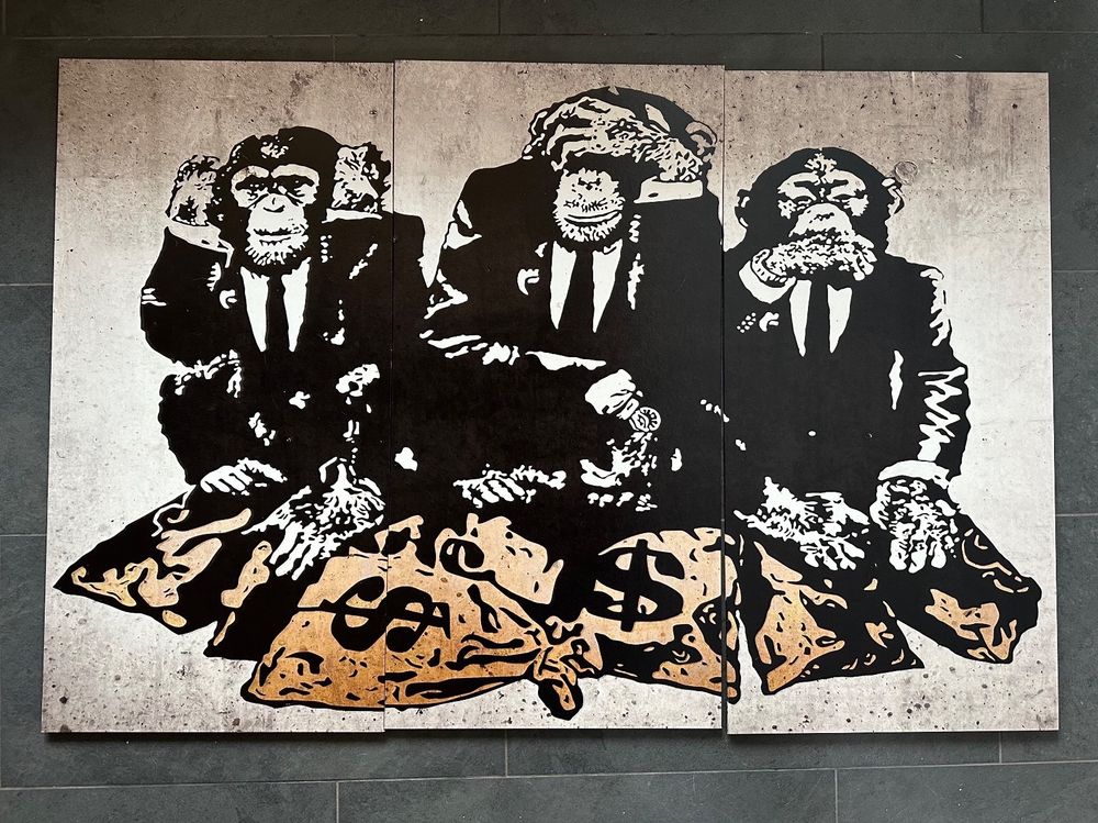 Bild Banksy drei Affen, 3-teilig (Gebraucht) in Witterswil für CHF 1 – nur Abholung auf Ricardo ...