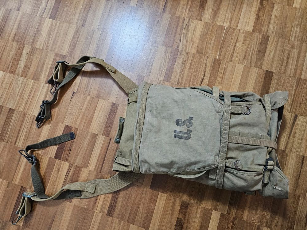WW2 U.S Rucksack mit Zeltbahn | Kaufen auf Ricardo