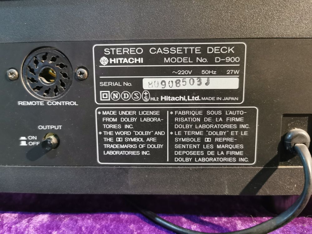 Schönes HITACHI D-900 3-Kopf Highend Tapedeck - Revidiert ! (Gebraucht ...