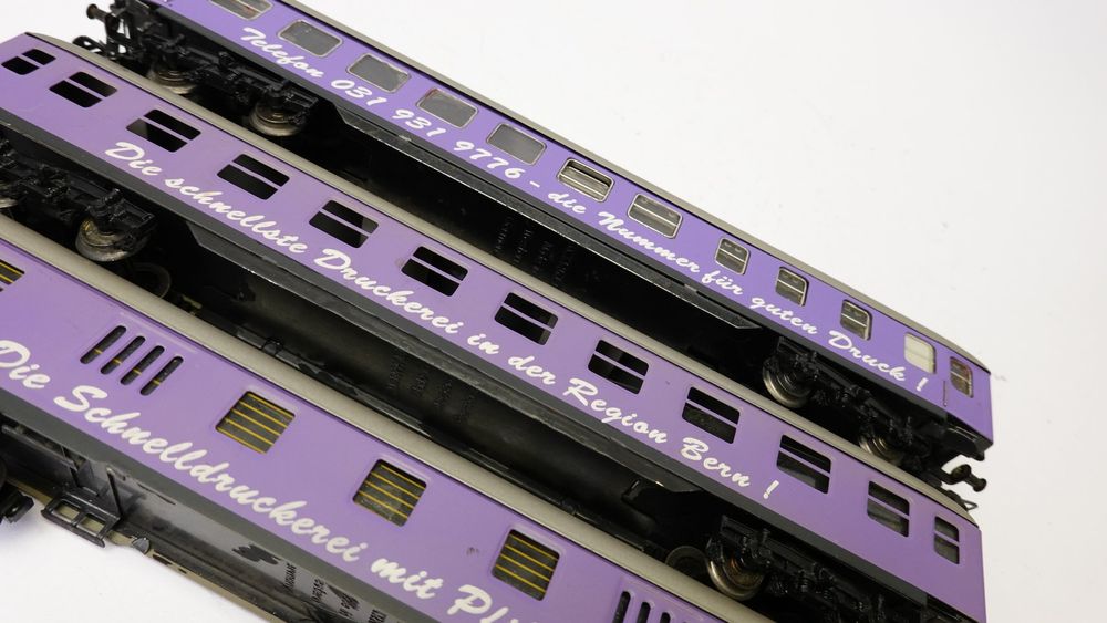 e20 Märklin 3 Personenwagen Sonderanfertigung Lila aus Bern (Gebraucht ...