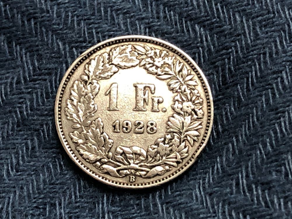 Schweiz 1 Franken 1928 Silber Rar (Gebraucht) in Flumenthal für CHF 6 – mit Lieferung auf ...